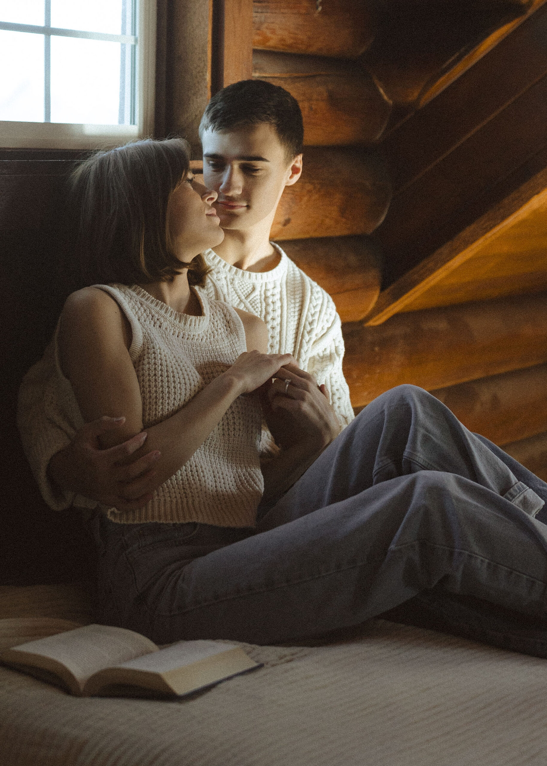Log Cabin Engagement Photos | Josh + Addie - meganschukei.com